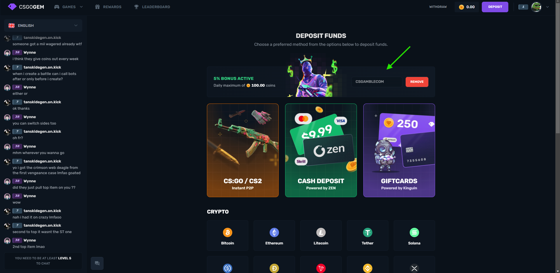 CSGOGEM Review 2025 » Games, Features and Bonuses