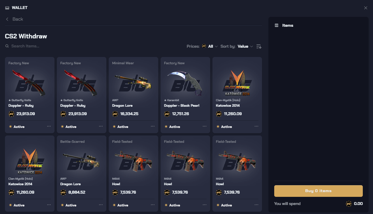 CSGOBIG Review 2025 » Games, Features and Free Cases