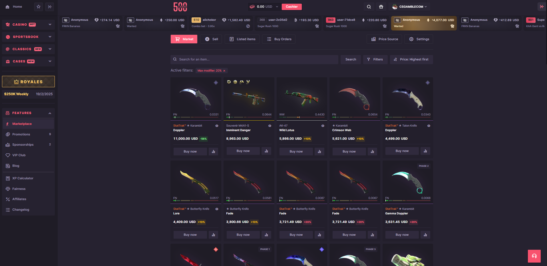 CSGO500 Casino Review 2025 » Is It Legit? Get Daily Case!